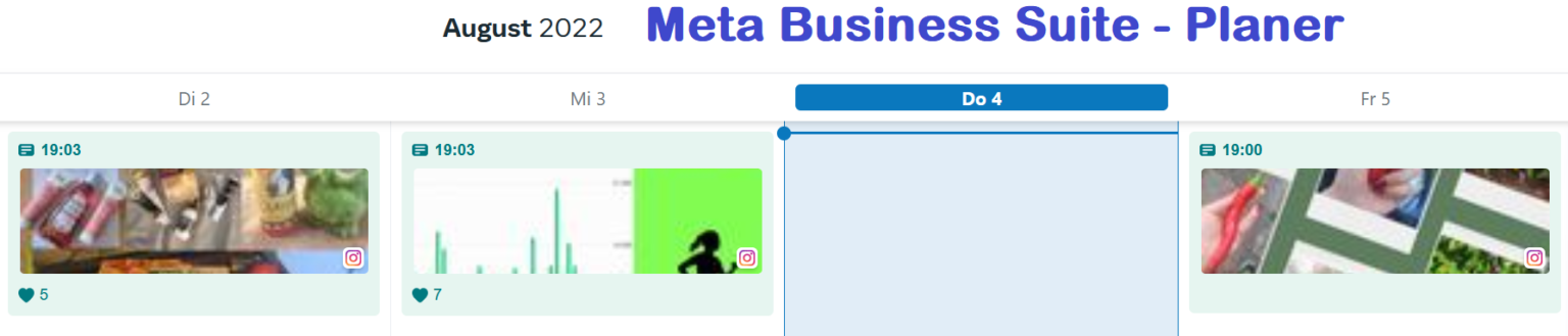 Meta Business Suite – der Planer - Krümeltexte